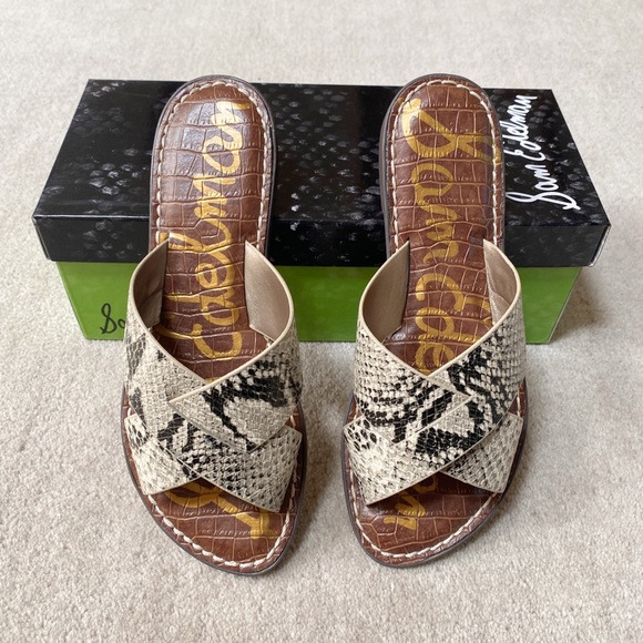 Sam Edelman | Shoes | Sam Edelman Leather Slide Sandals | Poshmark